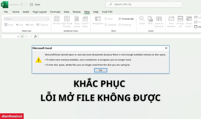 Lỗi không mở được File Excel và cách khắc phục nhanh