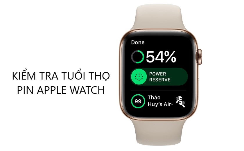 Kiểm tra pin Apple Watch Series 3, 4, 5 chi tiết 2025