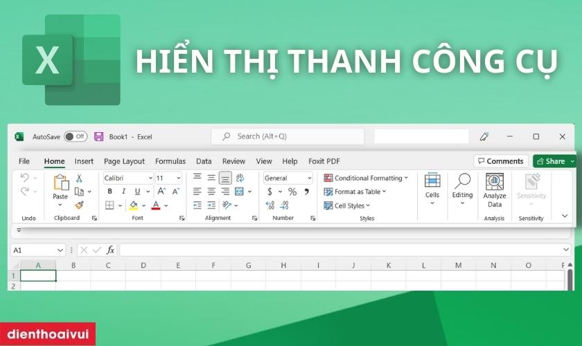 Hiển thị thanh công cụ trong Excel cho mọi phiên bản mới nhất