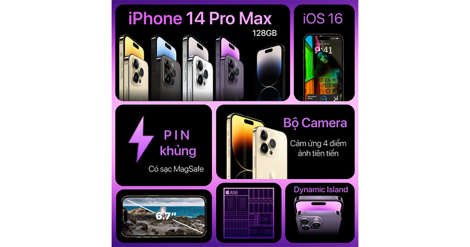 iPhone 14 Pro Max 128GB - Cũ đẹp chính hãng | Lấy liền
