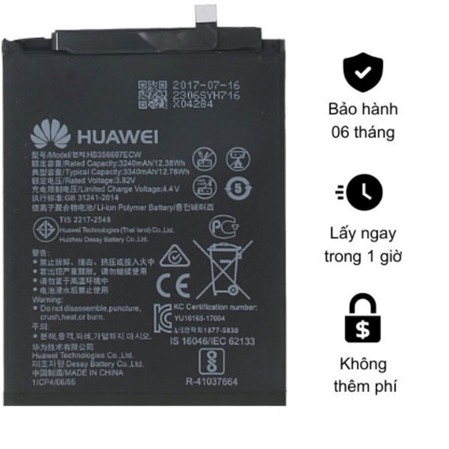 Thay pin Huawei Nova 2i chính hãng Orizin chính hãng | Lấy liền