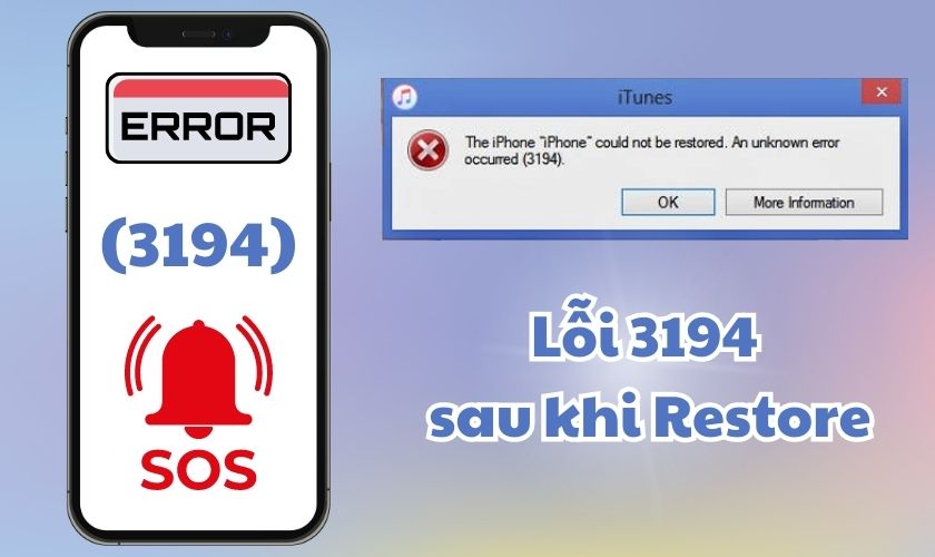 Lỗi 3194 sau khi Restore là gì? Cách khắc phục nhanh chóng