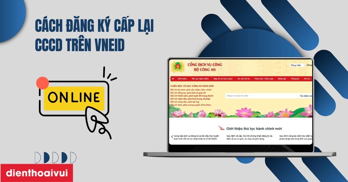 Cách đăng ký cấp lại CCCD trên VNeID đơn giản 2025