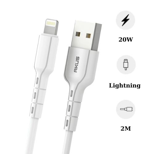 Cáp sạc AKUS IS2 Lightning 2M chính hãng | Giảm sốc 40%