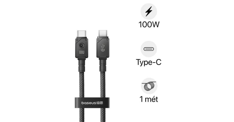 Cáp Baseus Unbreakable Series Type-C to Type-C 100W 1M chính hãng | Lấy ...