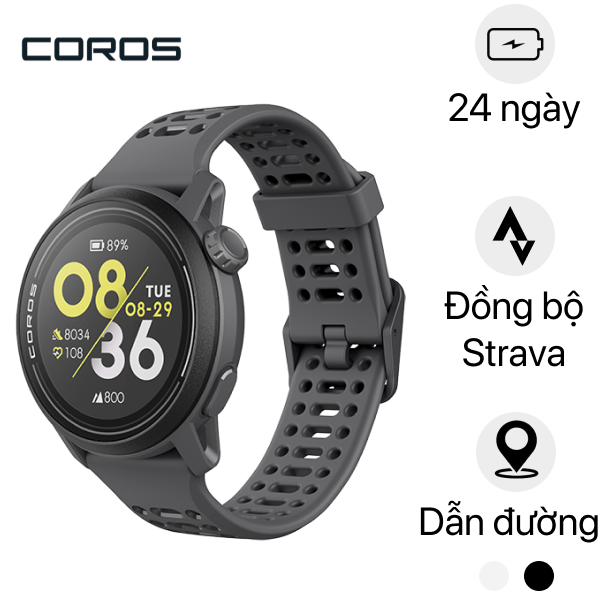 Đồng hồ thông minh Coros Pace 3 dây cao su | Giá tốt 2024