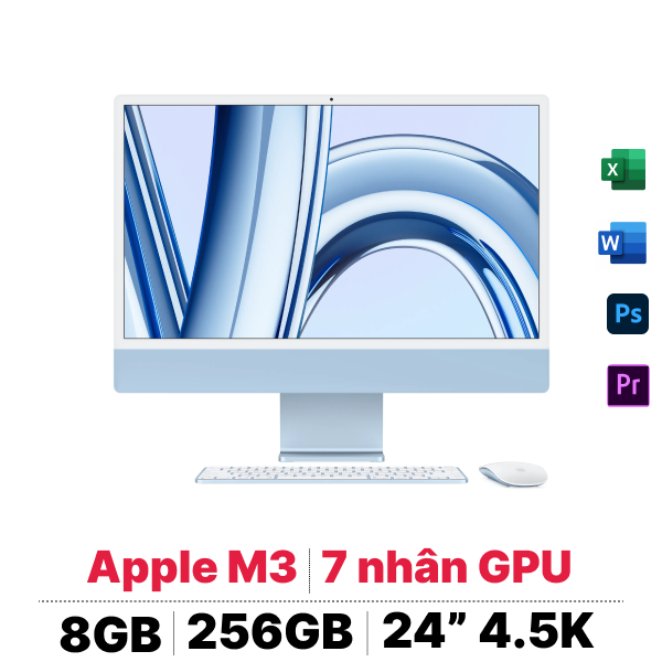 iMac M3 24 inch 8GB 256GB 8GPU | Chính hãng Apple Việt Nam | Giá rẻ