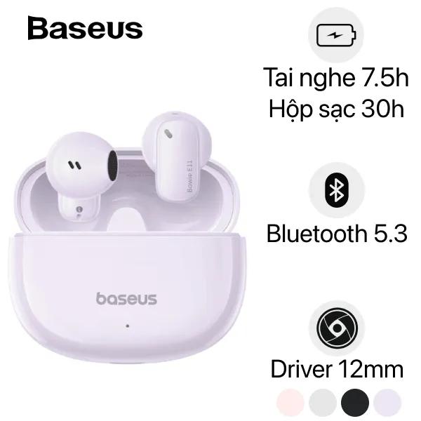 Tai nghe Bluetooth True Wireless Baseus Bowie E11 | Giá tốt 2024
