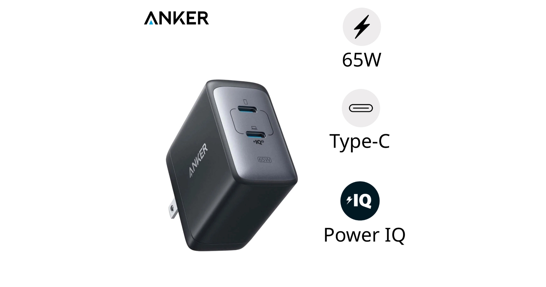 Củ sạc nhanh Anker Powerport III 2C 65W A2666 chính hãng | Lấy liền