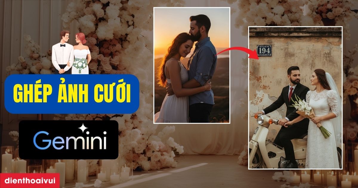 Câu lệnh ghép ảnh cưới, ghép ảnh cặp đôi trên Gemini 2026