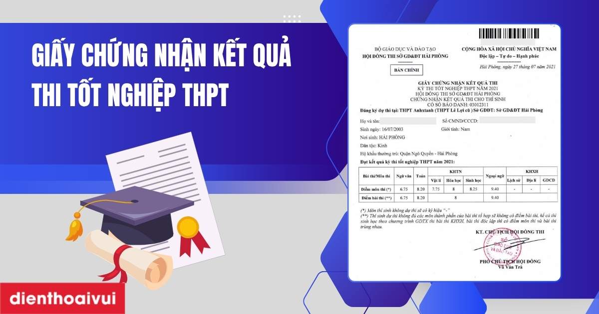 Giấy chứng nhận kết quả thi tốt nghiệp THPT 2026 là gì?