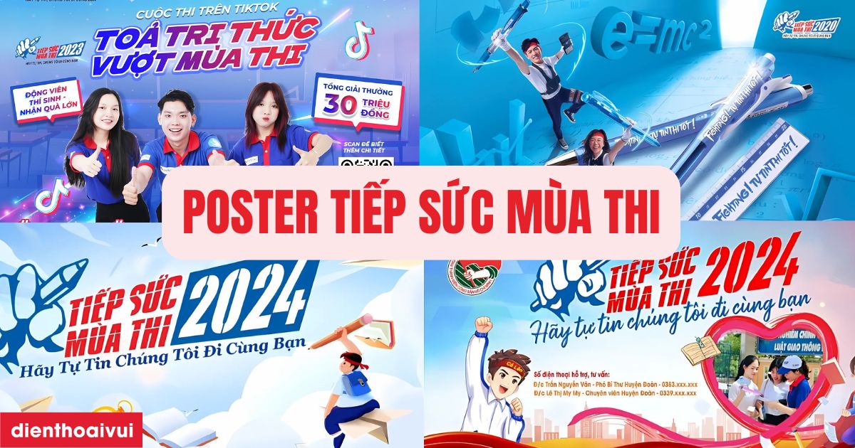 1000+ poster tiếp sức mùa thi 2026 đẹp, Full HD, miễn phí