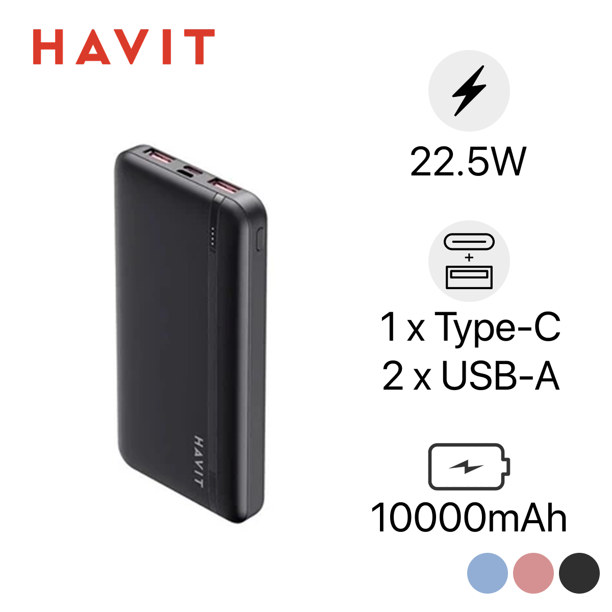 Pin sạc dự phòng Havit HV-PB90 10000mAh 20W