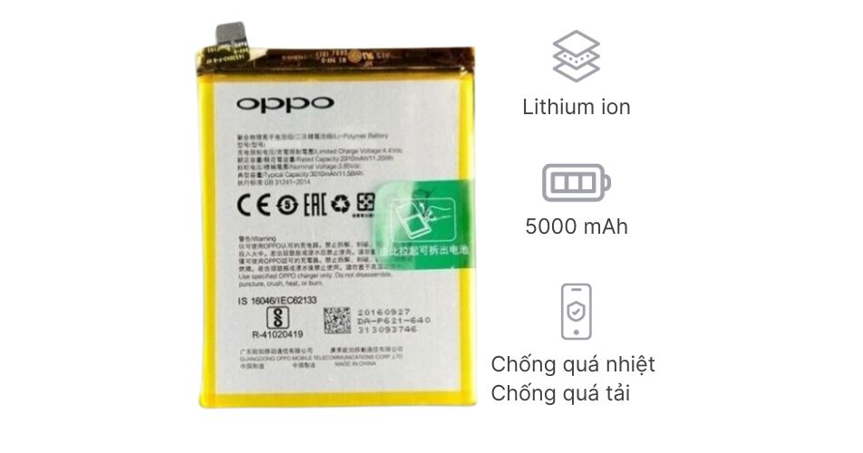 Thay pin Oppo A77S chính hãng | Lấy liền