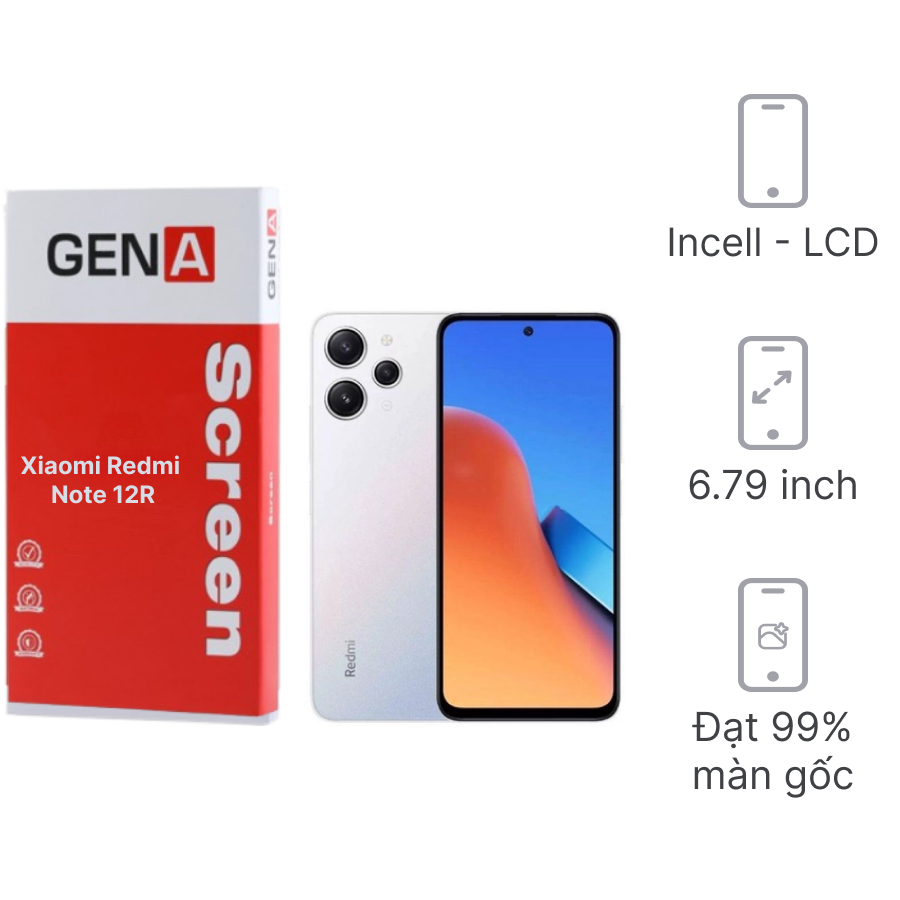 Thay màn hình Xiaomi Redmi Note 12R chính hãng GENA loại Pro lấy liền