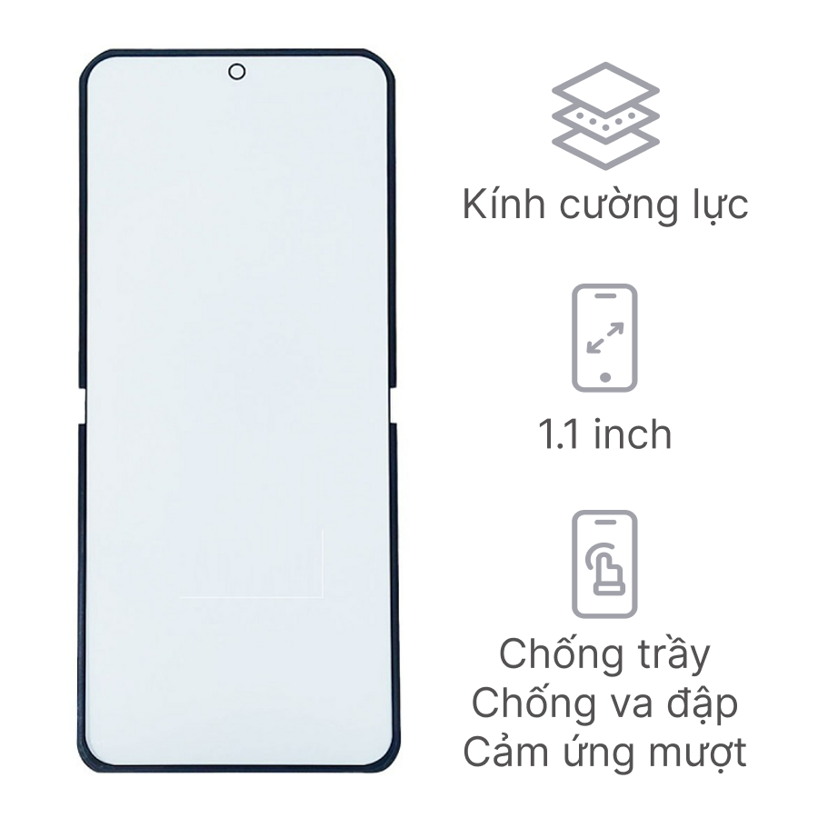 Thay ép kính mặt ngoài Samsung Galaxy Z Flip 2 chính hãng | Lấy liền
