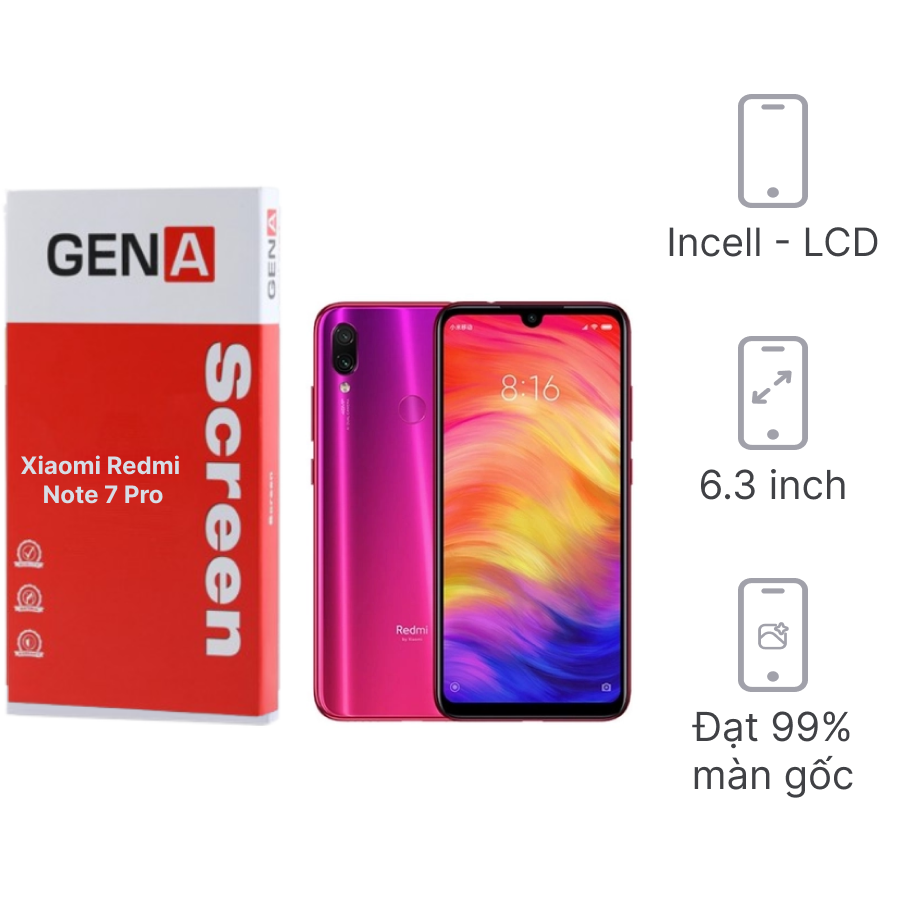 Thay màn hình Xiaomi Note 7 Pro chính hãng GENA loại Pro giá rẻ 2026