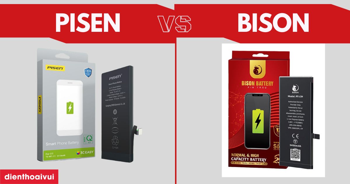 So sánh pin Pisen và Bison: Pin nào tốt hơn?