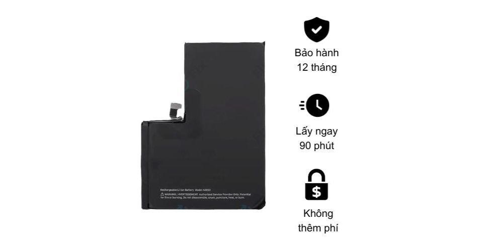 Pin chính hãng Pisen thay cho iPhone 14 Pro Max chính hãng | Lấy liền