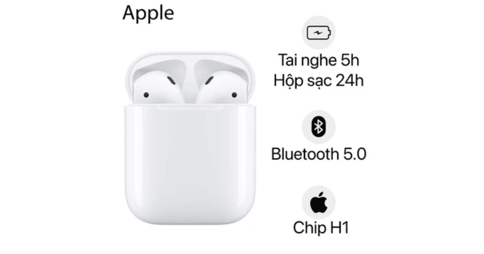 Tai Nghe Bluetooth Apple AirPods 2 - Cũ đẹp chính hãng, giá tốt