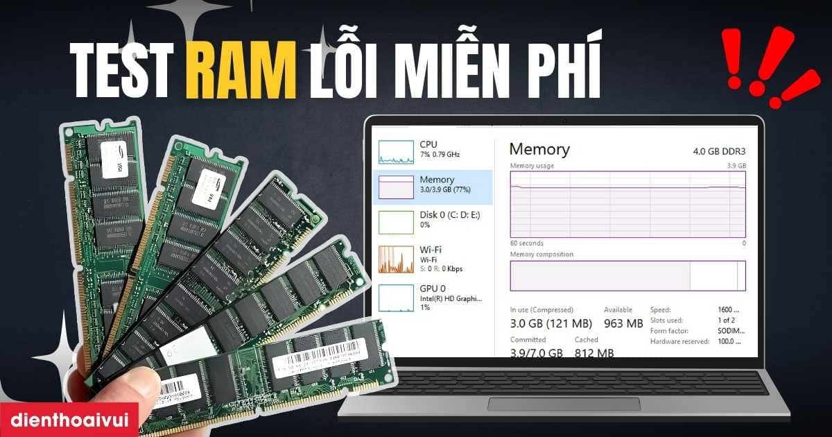 Test RAM 2026 - Kiểm tra RAM lỗi miễn phí