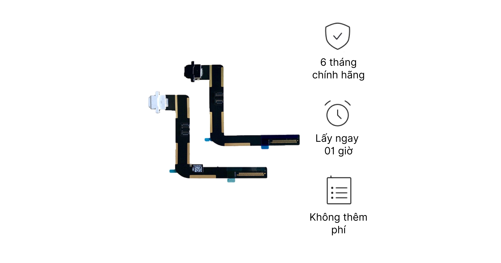 Thay chân sạc iPad Gen 5 2017 hãng Safety giá rẻ 2025
