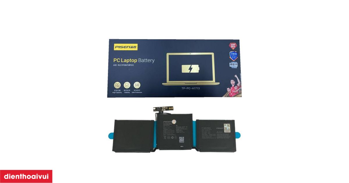 Thay pin MacBook Pro A1502 chính hãng Pisen uy tín, giá tốt