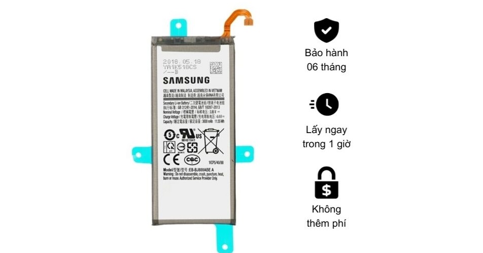 Thay pin Samsung Galaxy J6