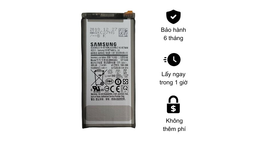 Thay pin Samsung Galaxy Note 9 Plus chính hãng | Lấy liền