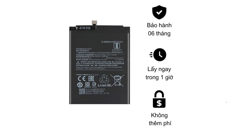 Thay pin Xiaomi Redmi 10 hàng chất lượng | Xuất VAT đầy đủ