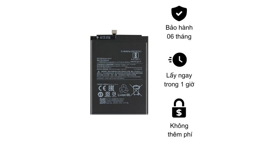 Thay pin Xiaomi Redmi Note 9 Pro chính hãng giá rẻ nhất 2026