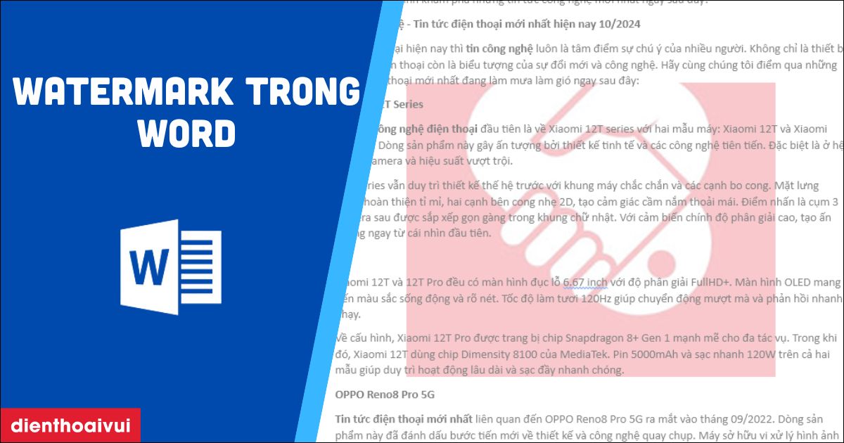 3 cách chèn Watermark trong Word dễ dàng, nhanh nhất 2025